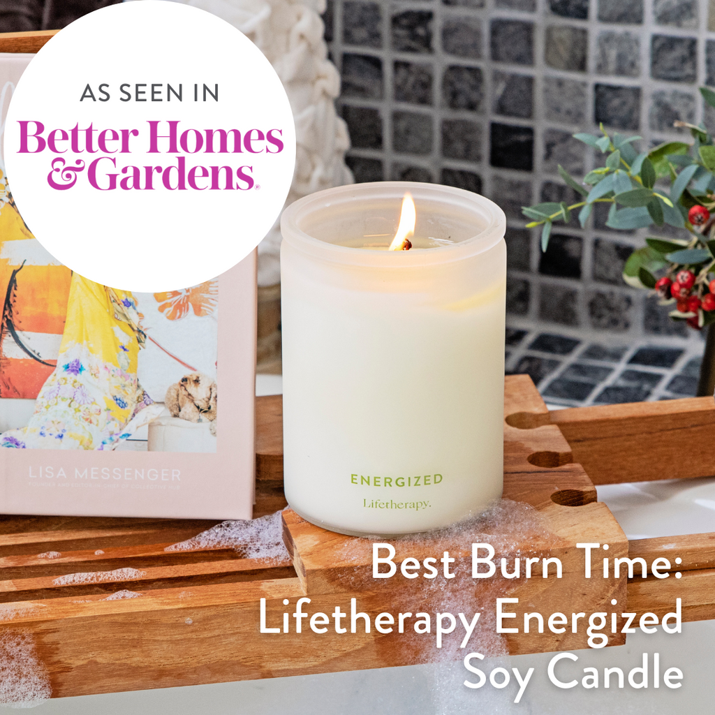 Mind Boosting Jasmine & Red Orange Scented Soy Candle - Lifetherapy