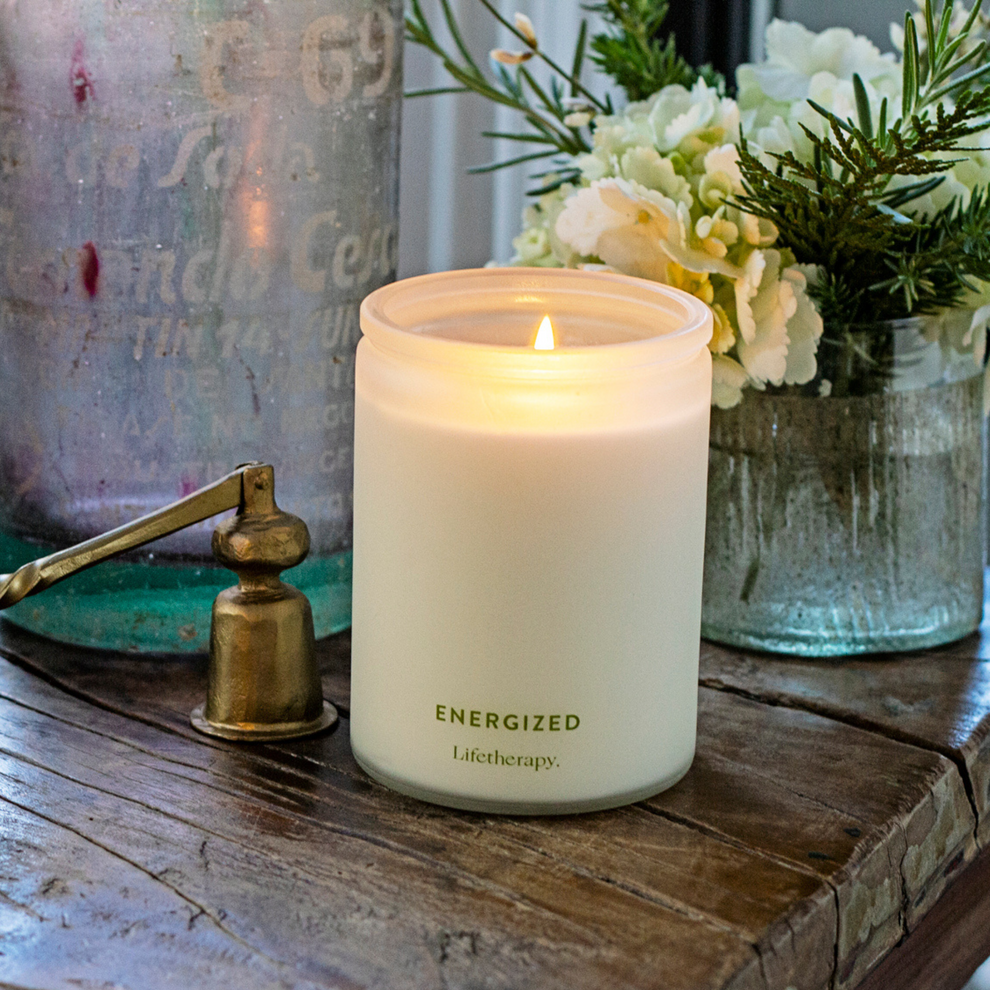 Energized Jasmine & Orange 10 oz Soy Candle | 75-Hour Burn | Lifetherapy