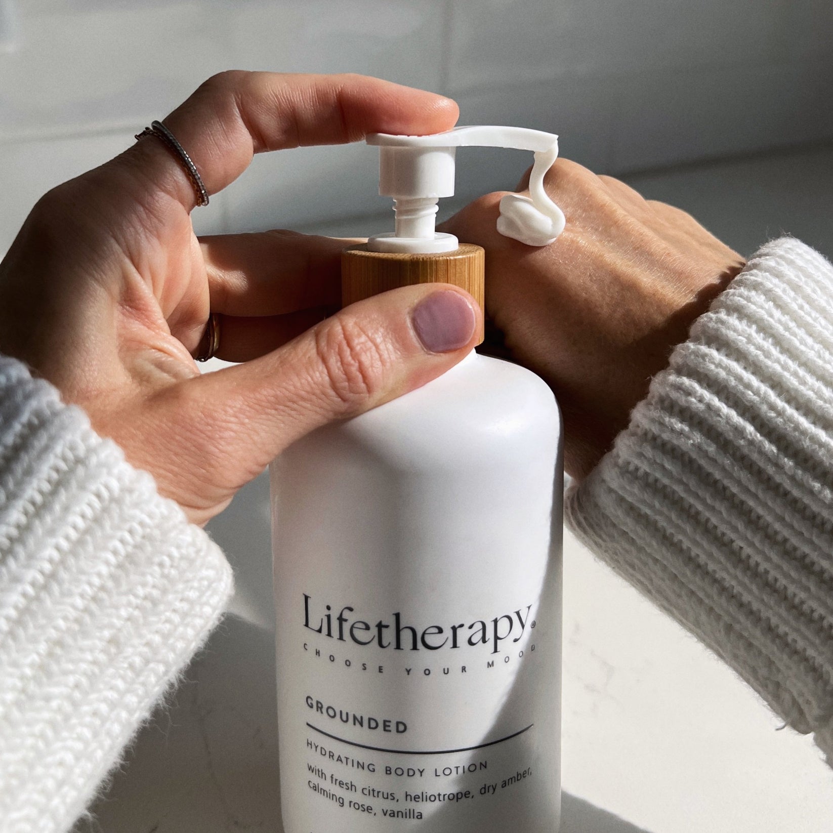 Grounded Amber & Citrus 12 oz Hydrating Body Lotion | Lifetherapy